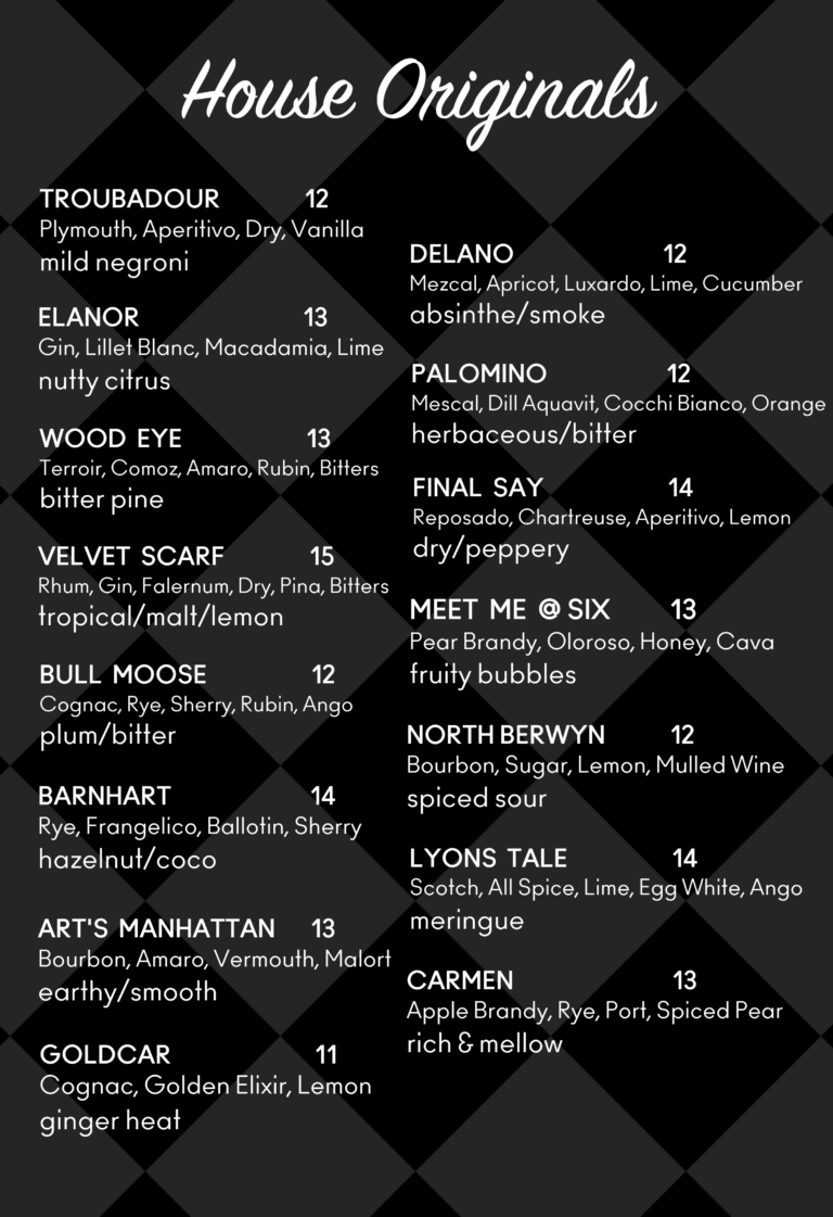 SIDEBAR MENU - FITZGERALDS